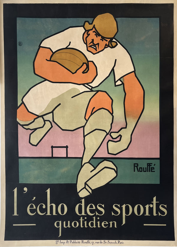 Daily Sports Echo Paper Advertisment by Rouffé - Vintage Posters