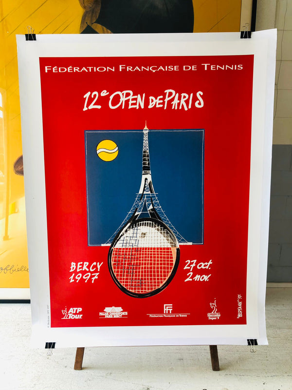 Original French Open Tennis Poster by Medyann - Vintage Posters